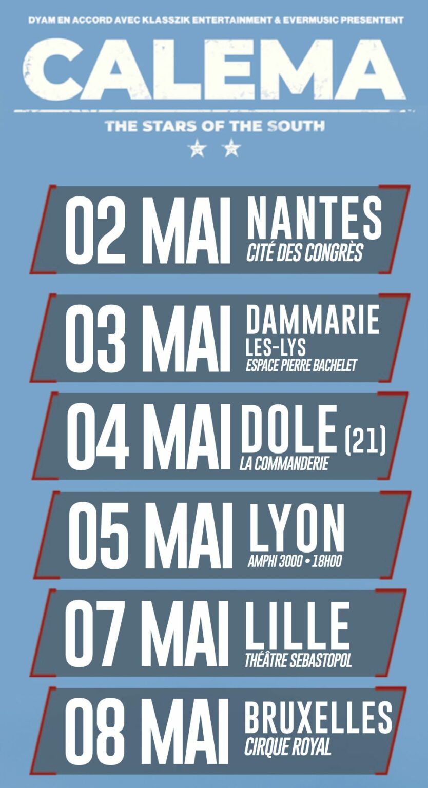 CONCERTS Calema en tournée en mai 2024 – Cap Magellan